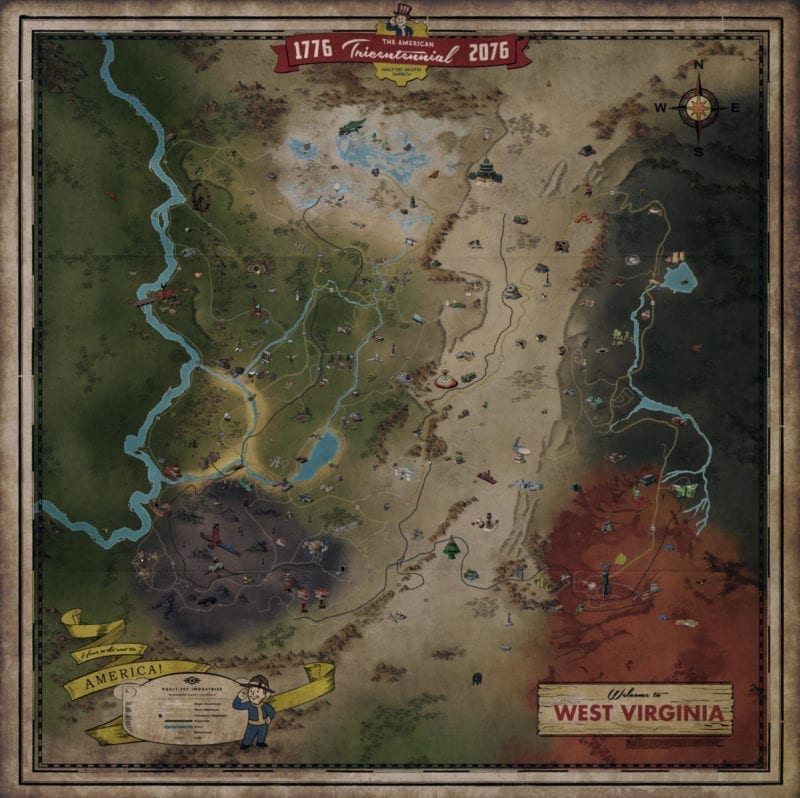 Fallout 76: Veja como é o mapa completo! - Combo Infinito