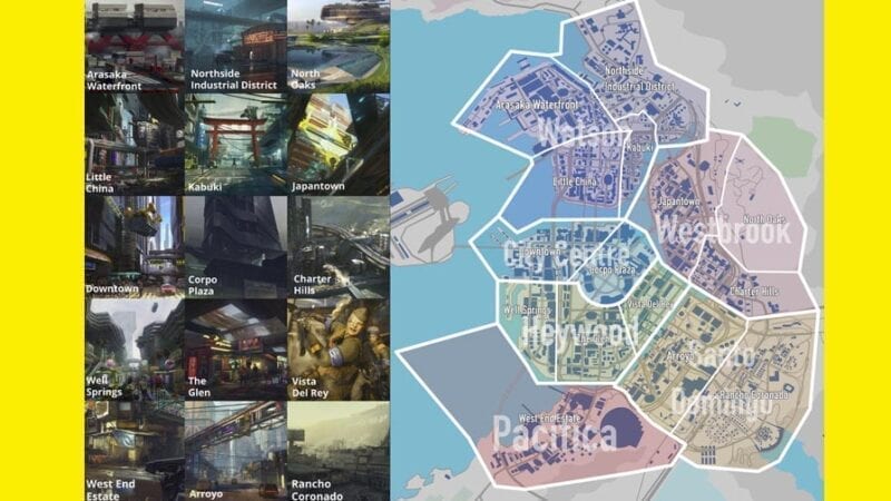 Cyberpunk 2077: Confira provável mapa de Night City